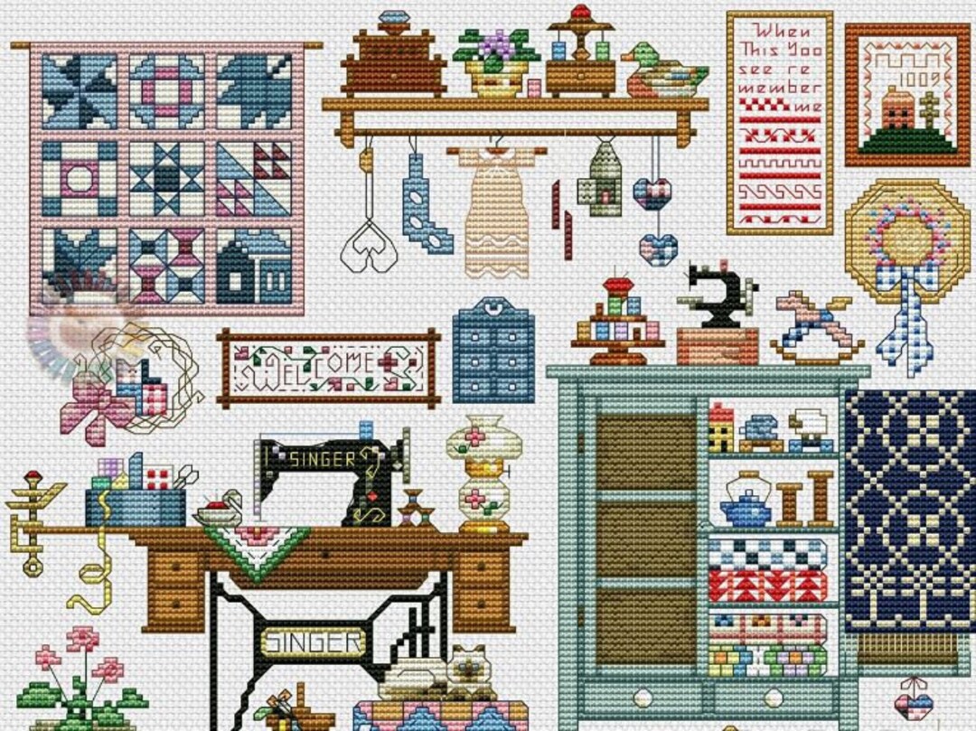 Sewing Machine II - Counted Cross Stitch/ PDF File/instant Download ...