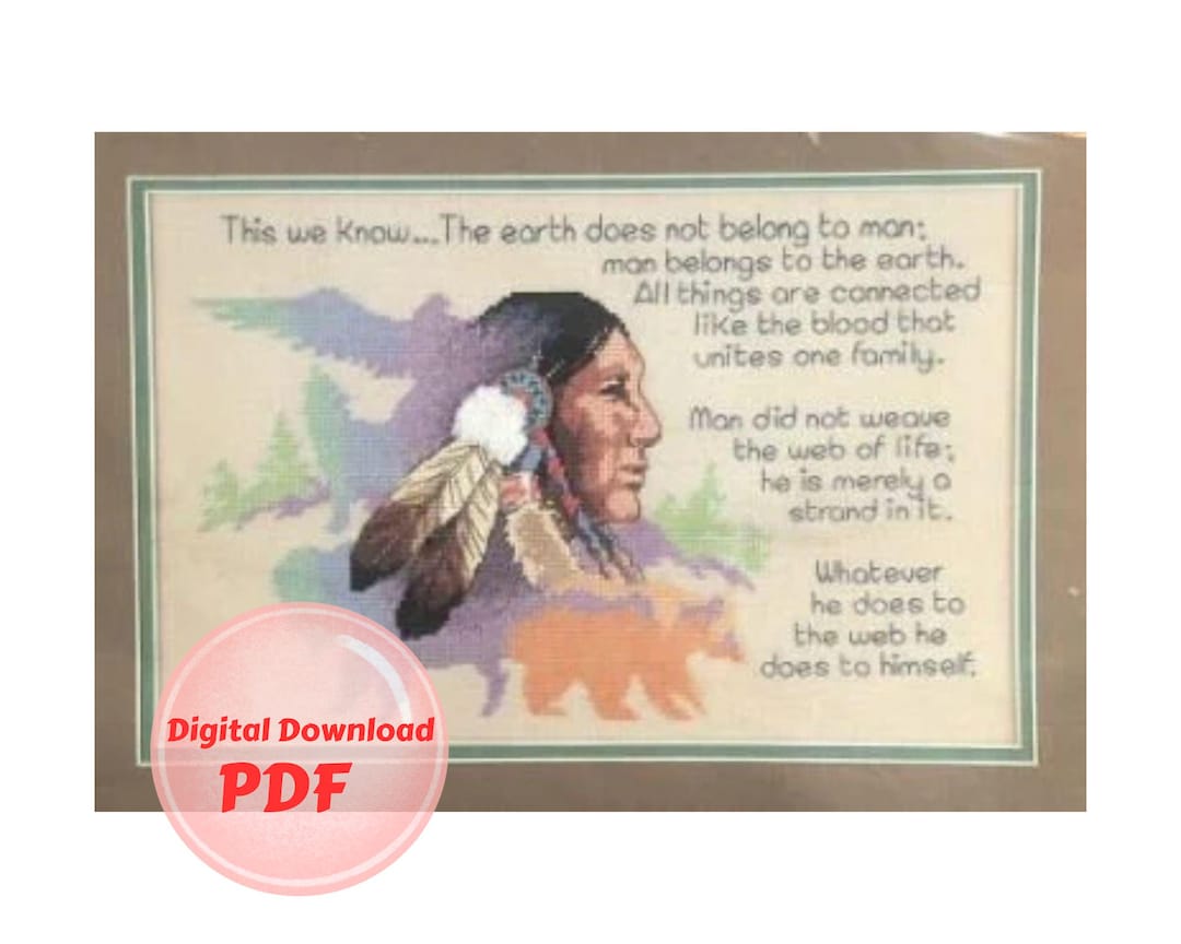 Cross Stitch Pattern - Man and Earth - Counted Cross Stitch Pattern ...