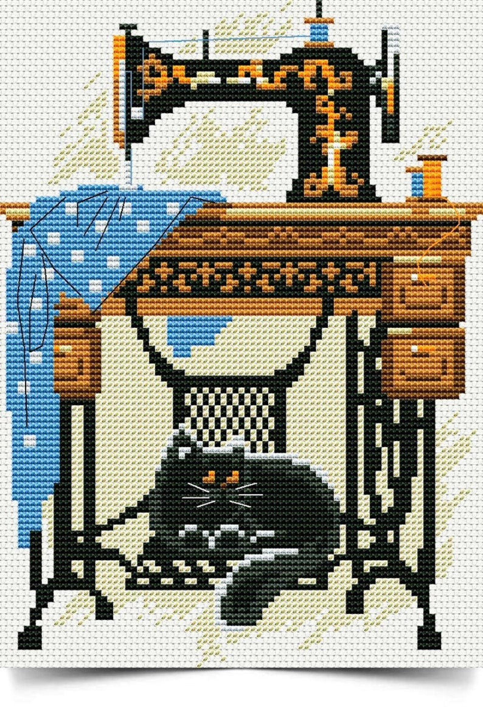 Classic Sewing Machine counted Cross Stitch/pdf File/instant Download ...