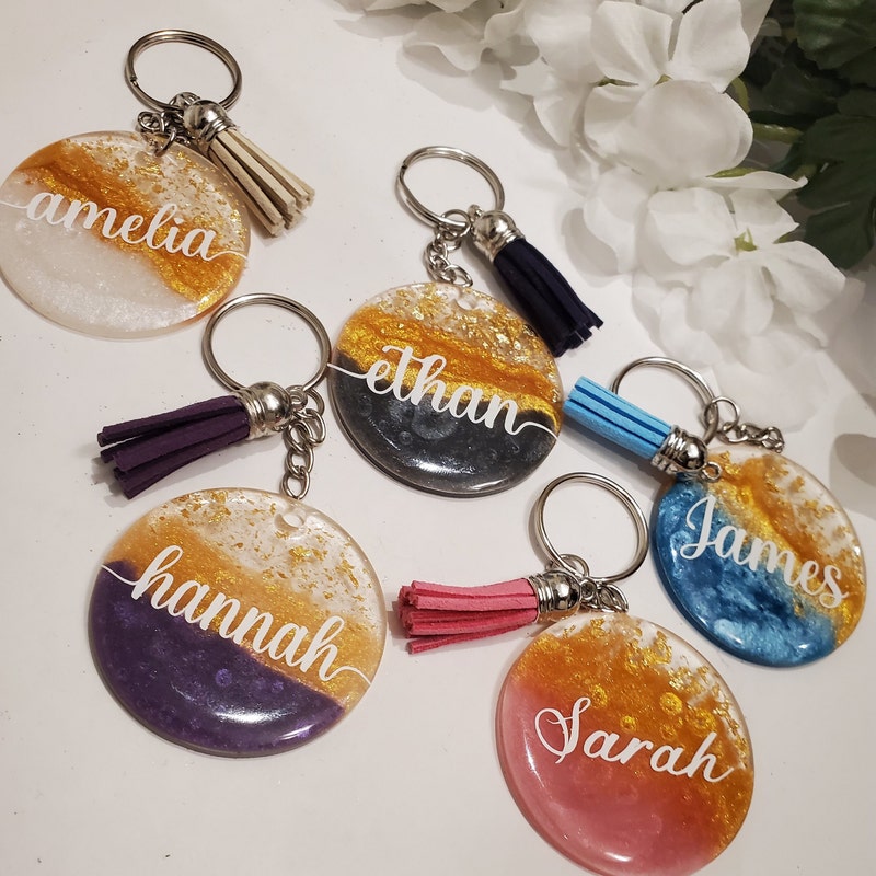 Resin Keychain - Etsy