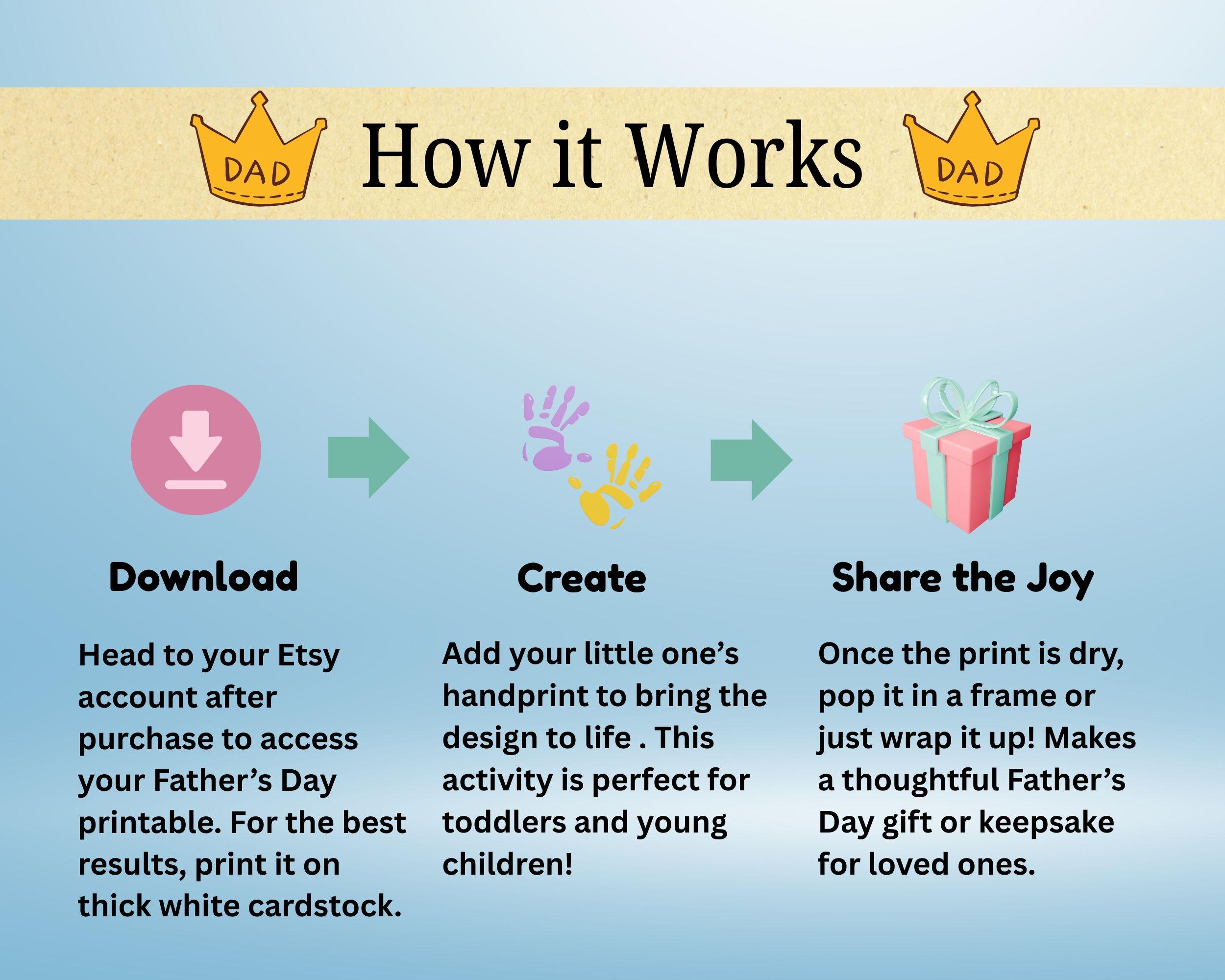Father's Day Handprint Printable | Fathers Day Craft Activity Page ...