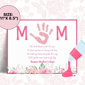 Mothers Day Handprint Printable | Mother's Day Craft Activity Page ...