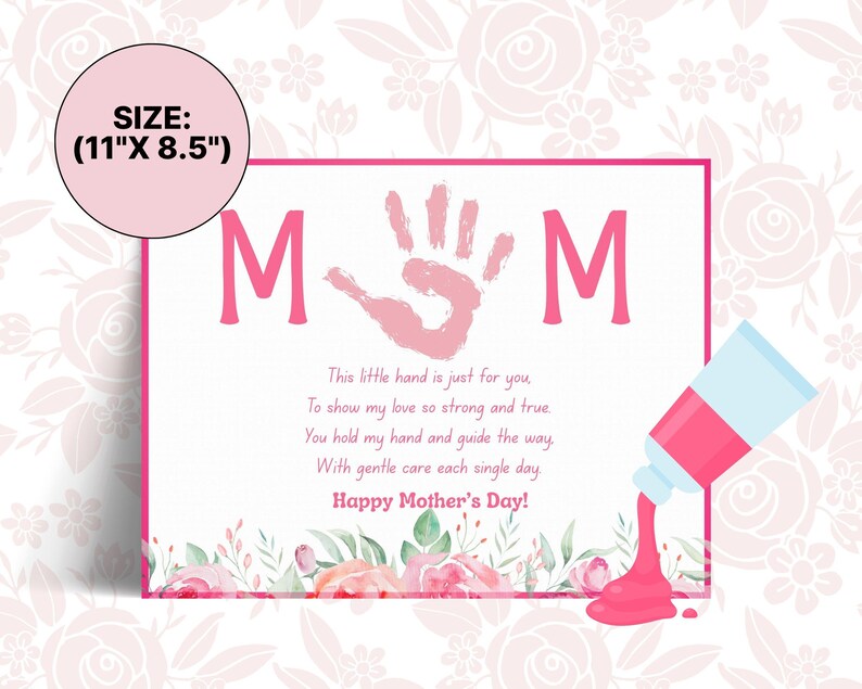 Mothers Day Handprint Printable | Mother's Day Craft Activity Page ...