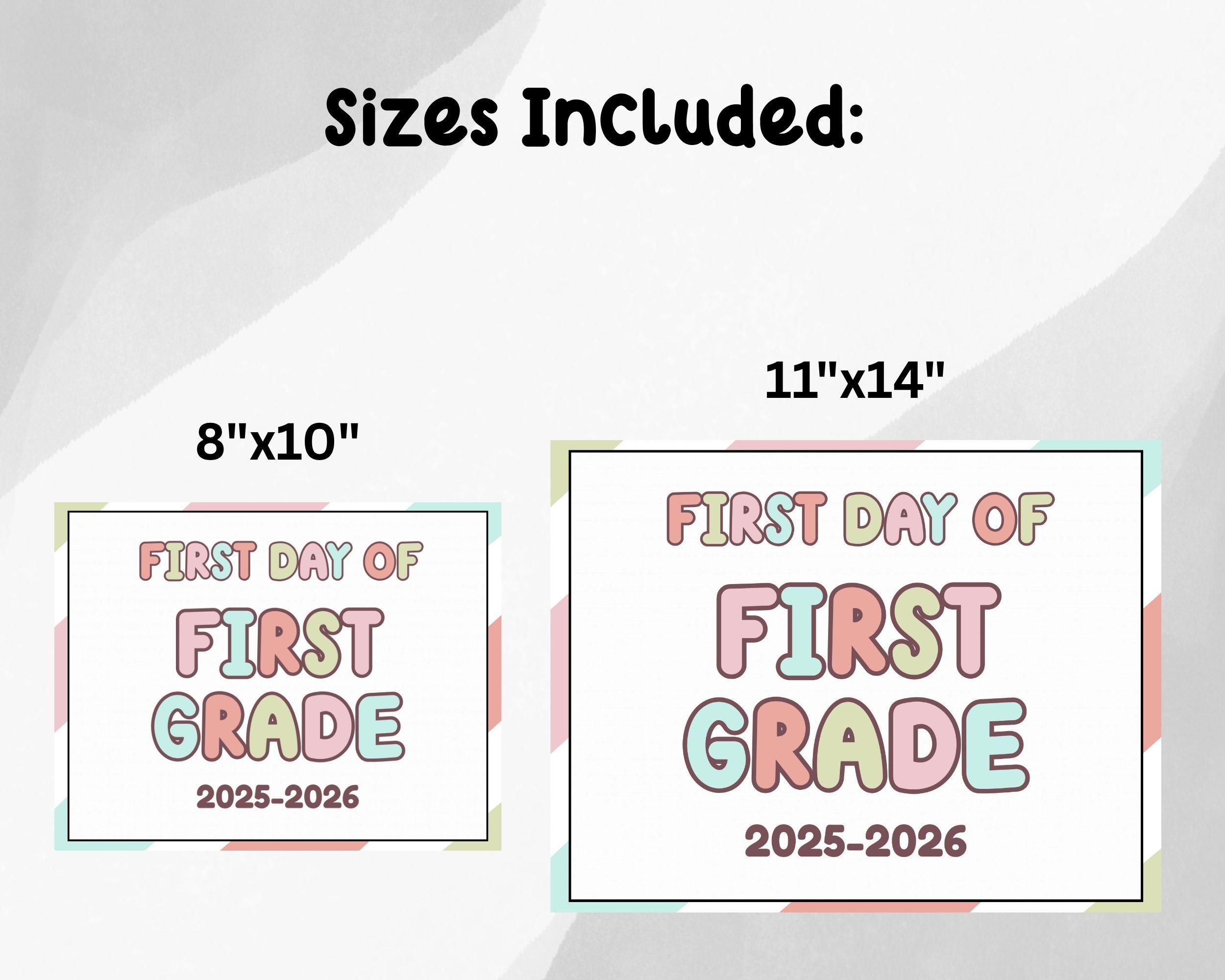 First Day of First Grade Sign Printable, Instant Download, School Photo ...