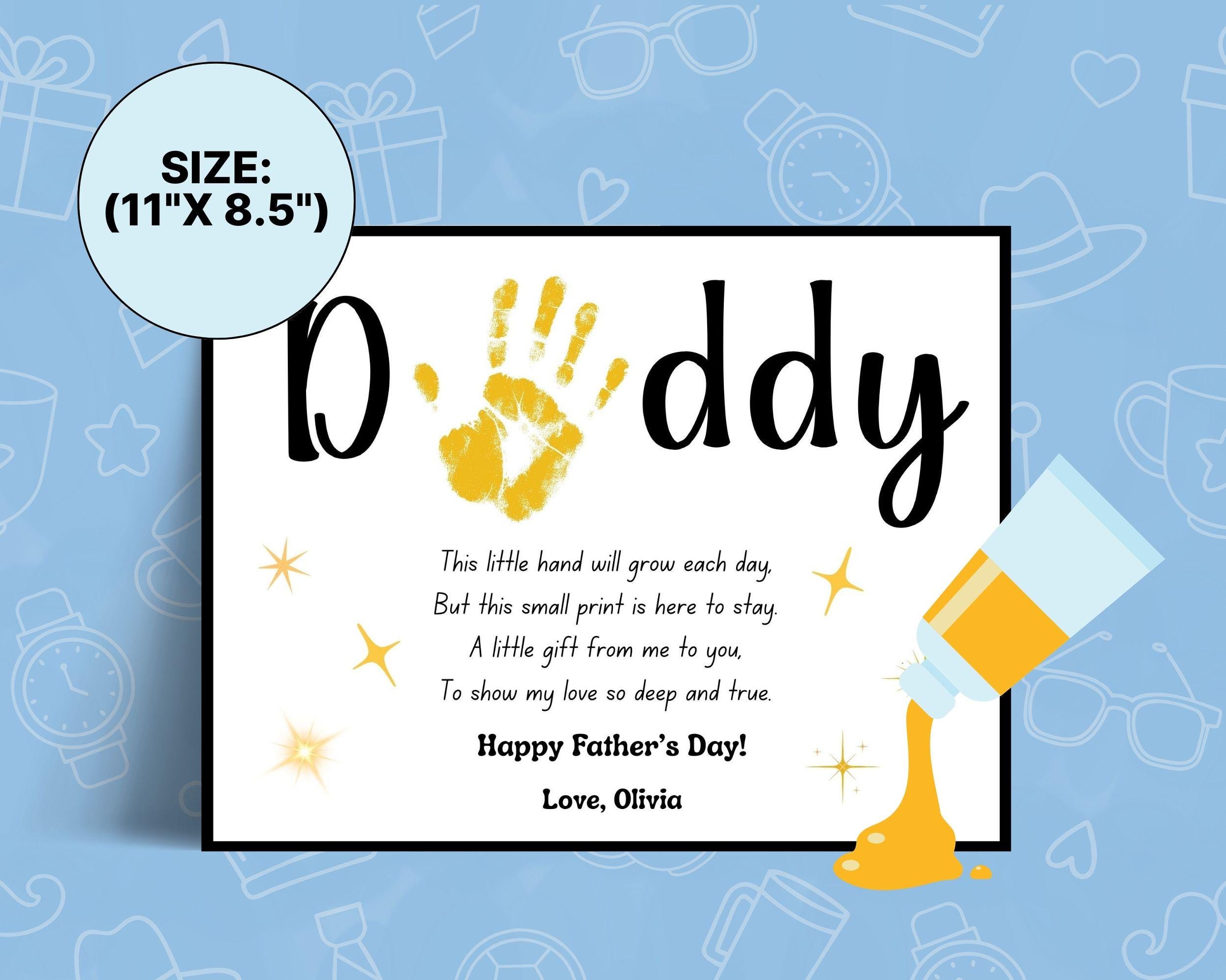Father's Day Handprint Printable | Fathers Day Craft Activity Page ...
