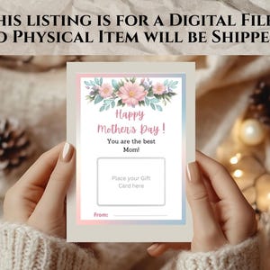 Mother’s Day Gift Card Holder | Printable Mother's Day Gift | Instant ...