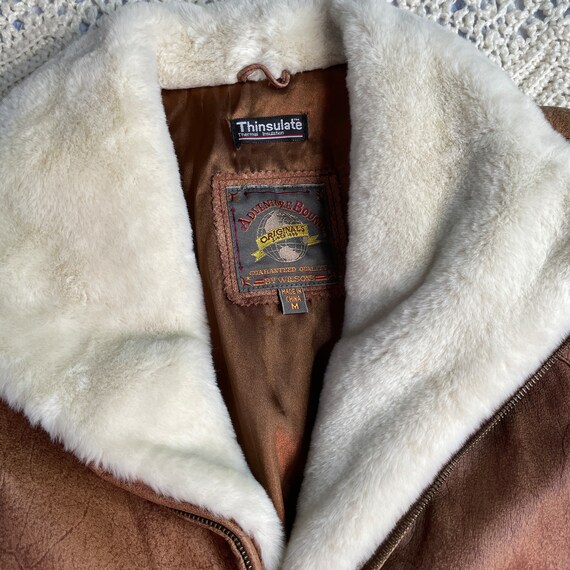 Vintage Aviator Long Leather Jacket Adventure Bound b… - Gem