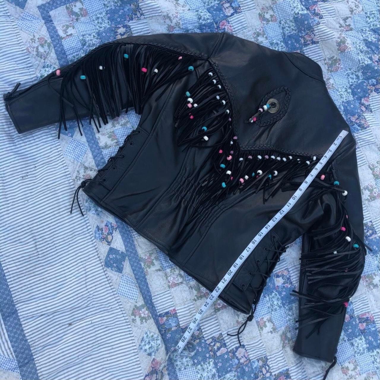 Vintage Leather Fringe Beaded Motorcycle Faux Turquoise Corset - Etsy