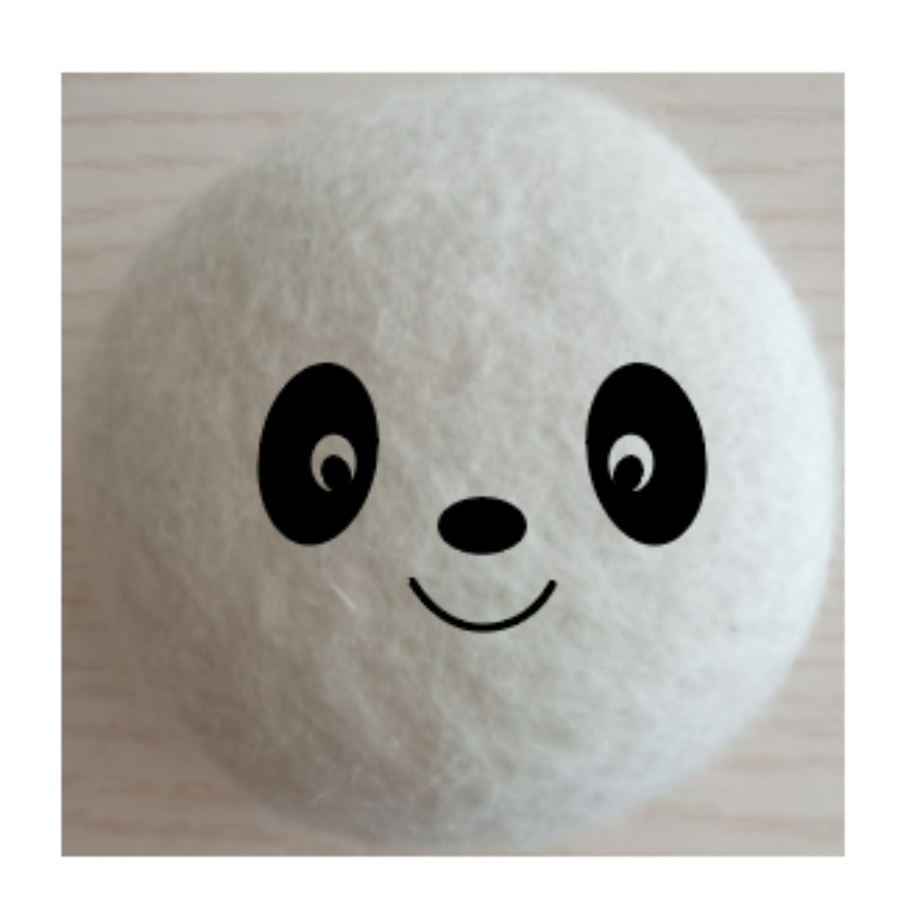 Adorable Panda Design! 100% Natural Organic New Zealand Wool Dryer ...