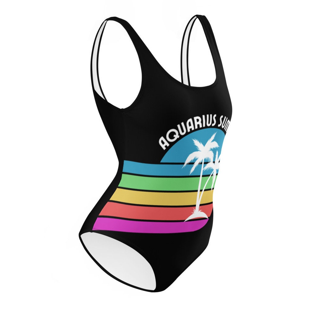 Zodiac Aquarius Summer One Piece Swimsuit Etsy Uk