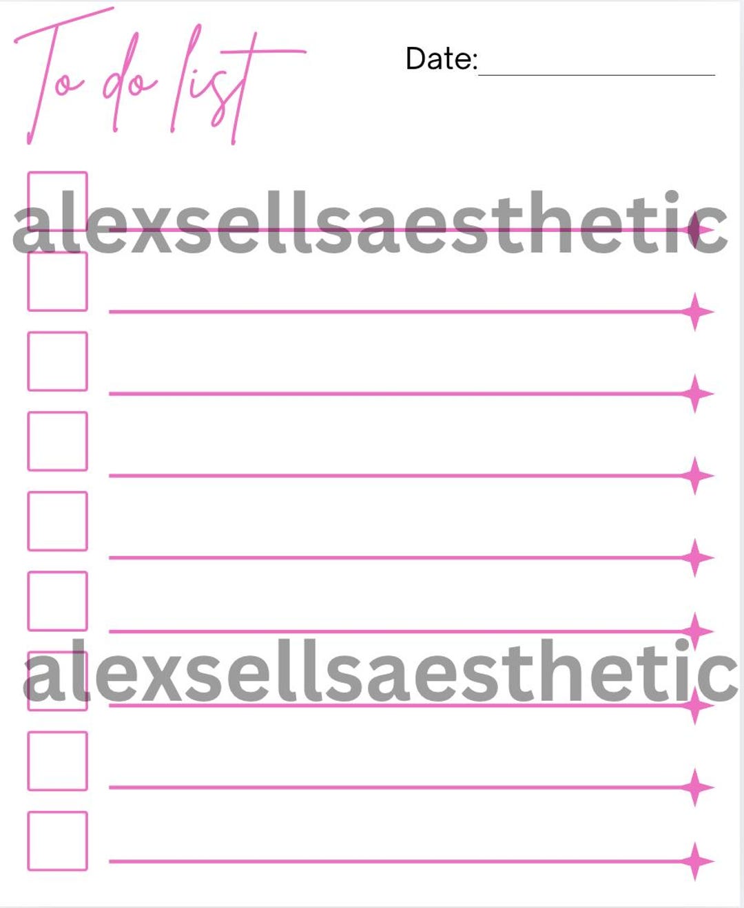 Pretty Pink To-do List Motivation Planner Daily Schedule Simple PDF ...