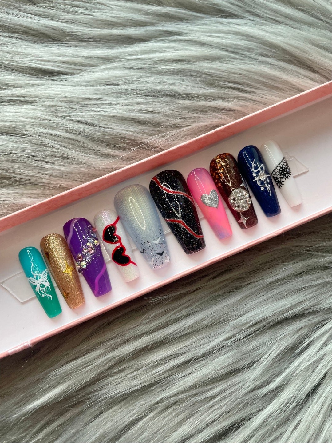 Eras Tour Nails Handmade Press on Nails Taylor Swift Concert Outfit ...
