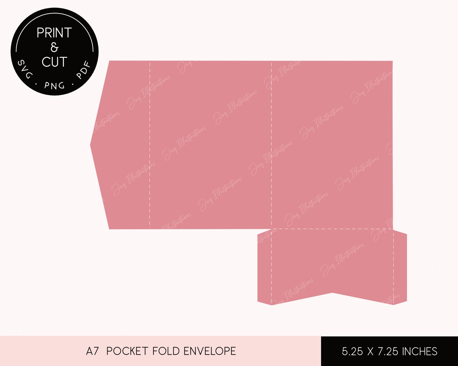 A7 Envelope Digital Template Bundle for 5x7 Cards, Wedding and Birthday ...