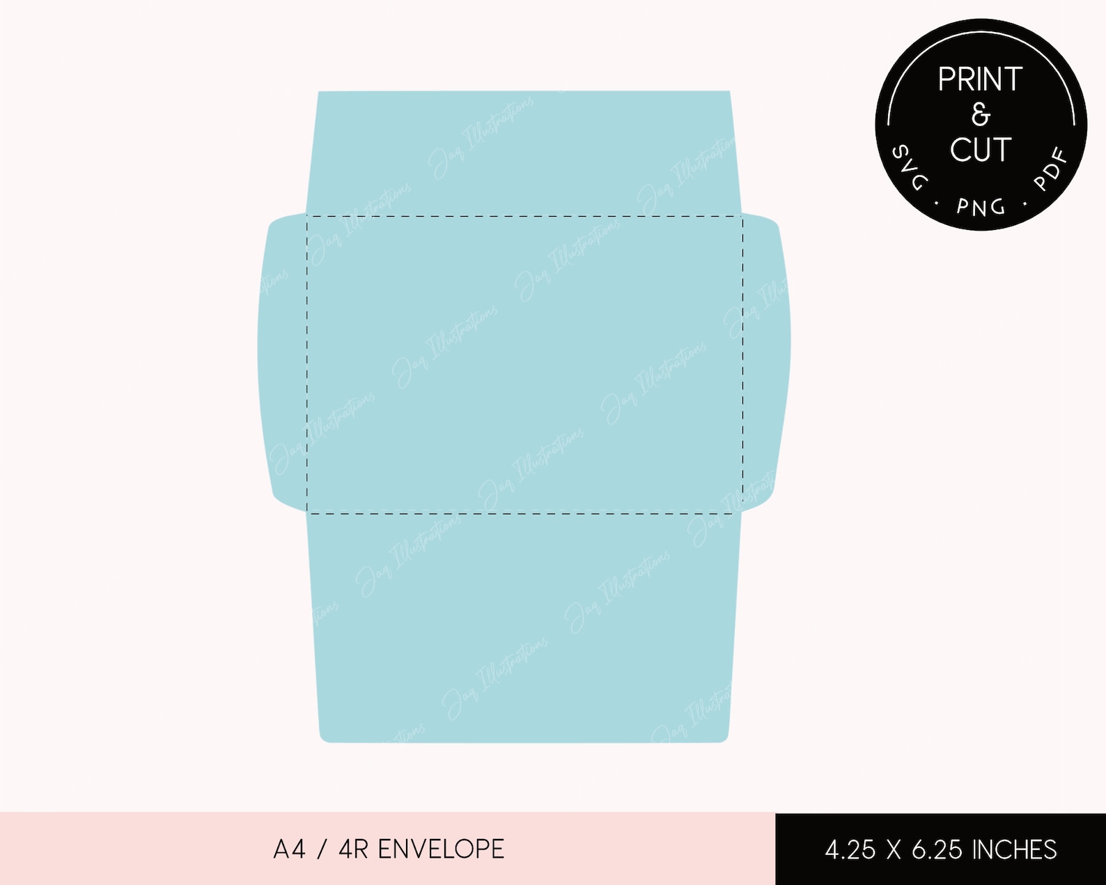 A4 Envelope Digital Template Bundle for 4x6 Cards, Wedding and Birthday ...