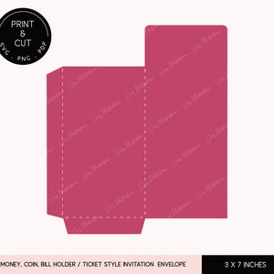 3x7 Money Envelope Digital Printable Template Bundle, Coin Holder ...