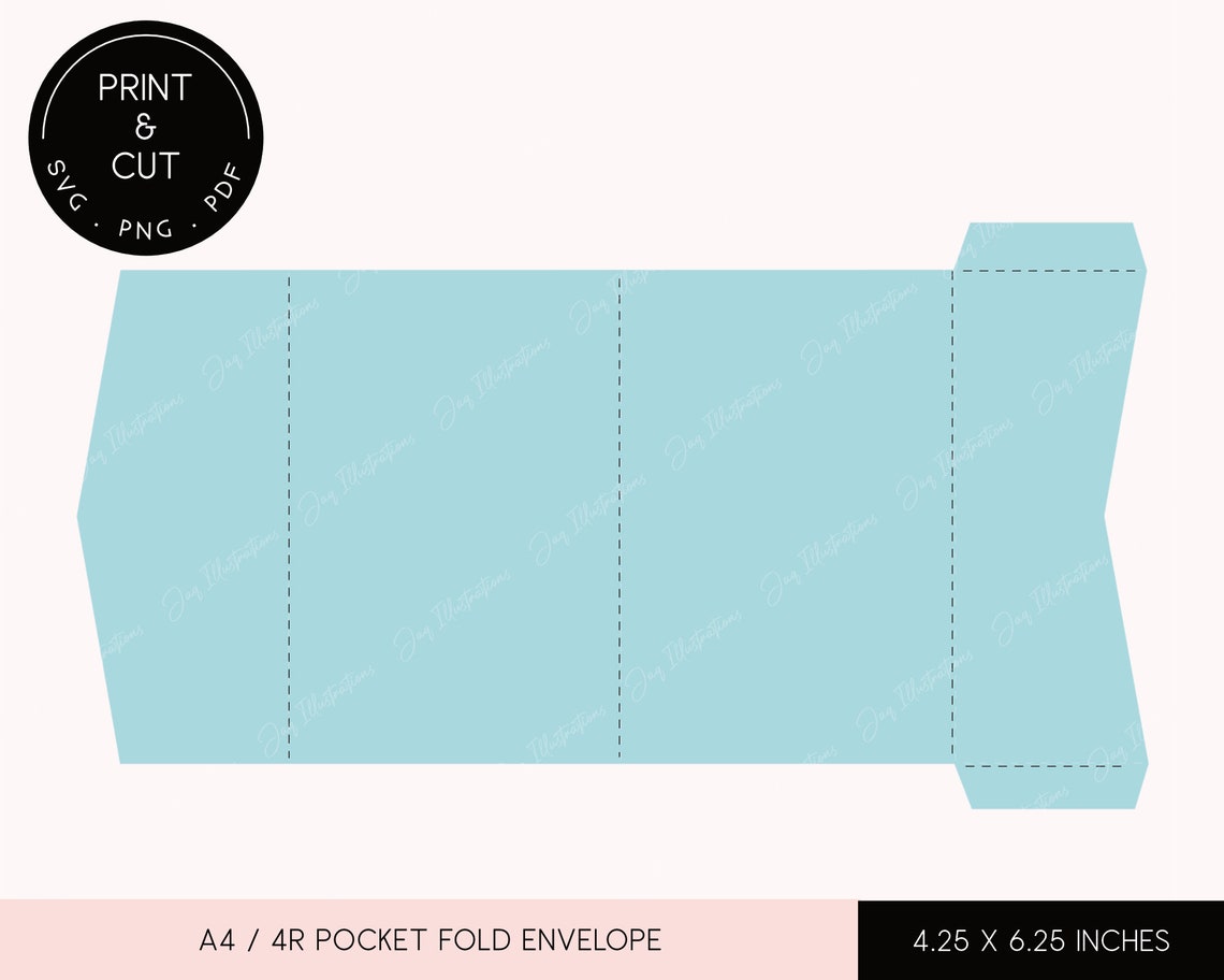 A4 Envelope Digital Template Bundle for 4x6 Cards, Wedding and Birthday ...
