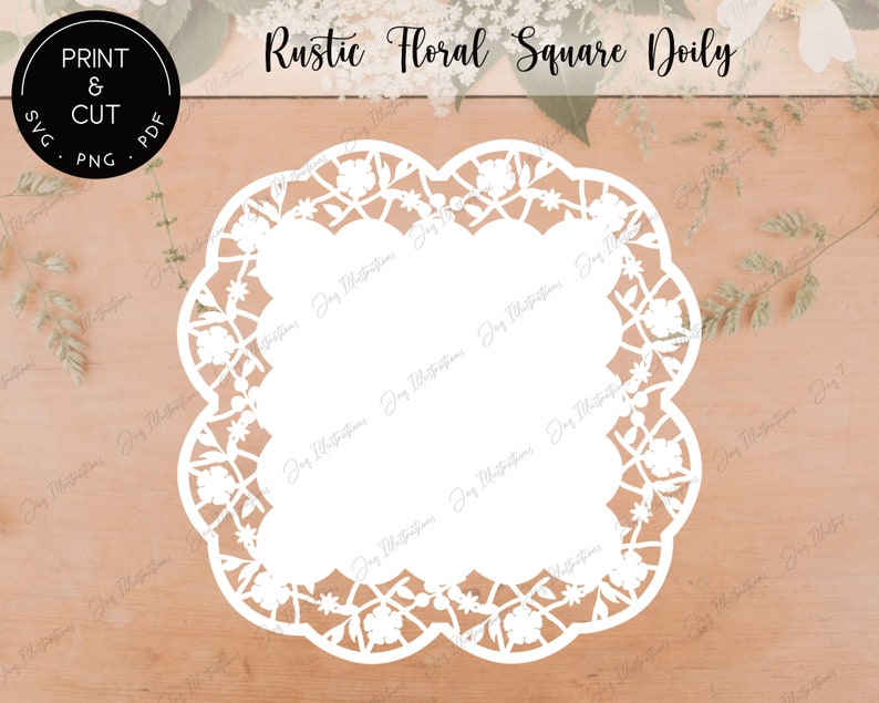 Rustic Square Doily Printable Digital Template Clip Art - Etsy