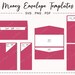 3x7 Money Envelope Digital Printable Template Bundle, Coin Holder ...