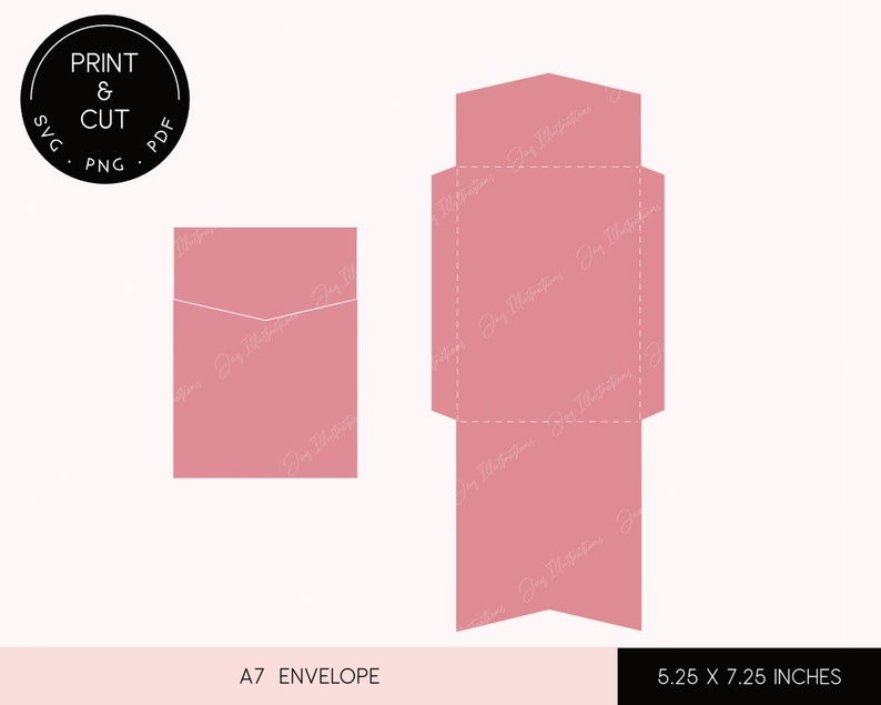 A7 Envelope Digital Template Bundle for 5x7 Cards, Wedding and Birthday ...