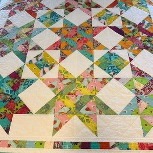 Colorful, Handmade QUILT/ Throw Quilt / Colorful / Tula Pink Fabrics ...