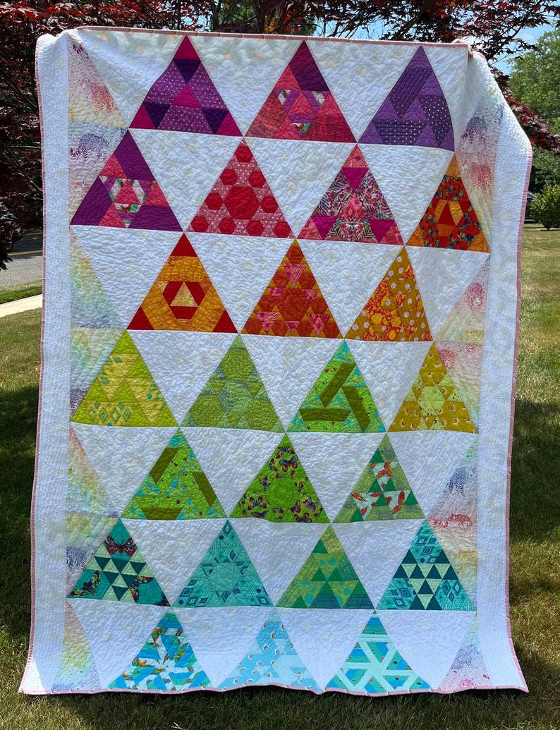 Colorful, Handmade QUILT/ Throw Quilt / Colorful / Tula Pink Fabrics ...