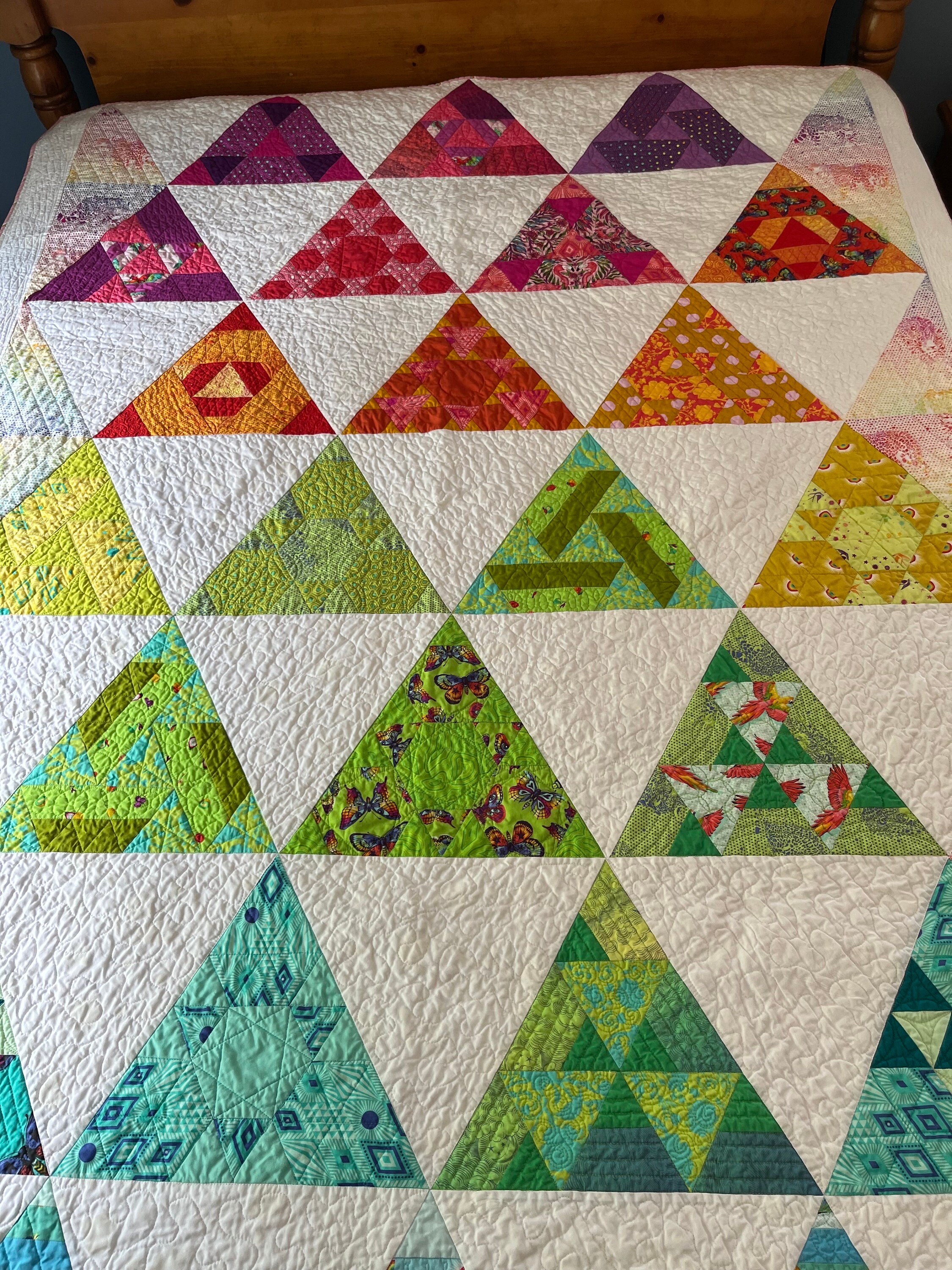 Colorful, Handmade QUILT/ Throw Quilt / Colorful / Tula Pink Fabrics ...