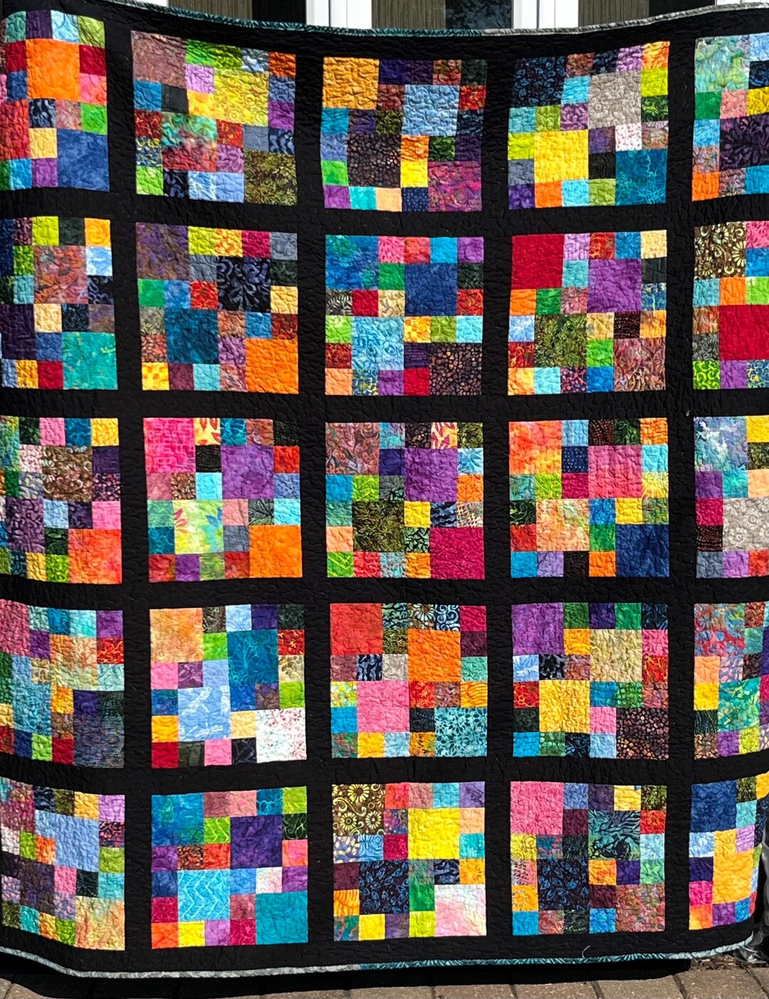 Colorful, Handmade QUILT/ Throw Quilt / Lap / Mulitple Colors / Batik ...