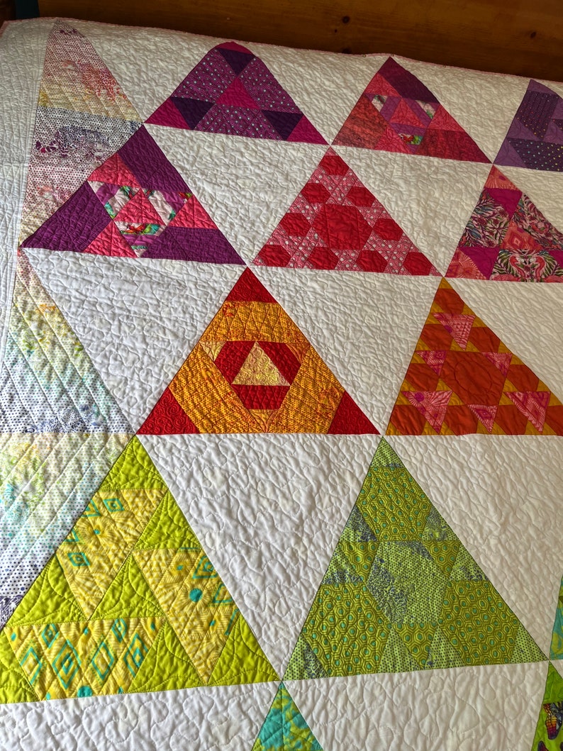 Colorful, Handmade QUILT/ Throw Quilt / Colorful / Tula Pink Fabrics ...