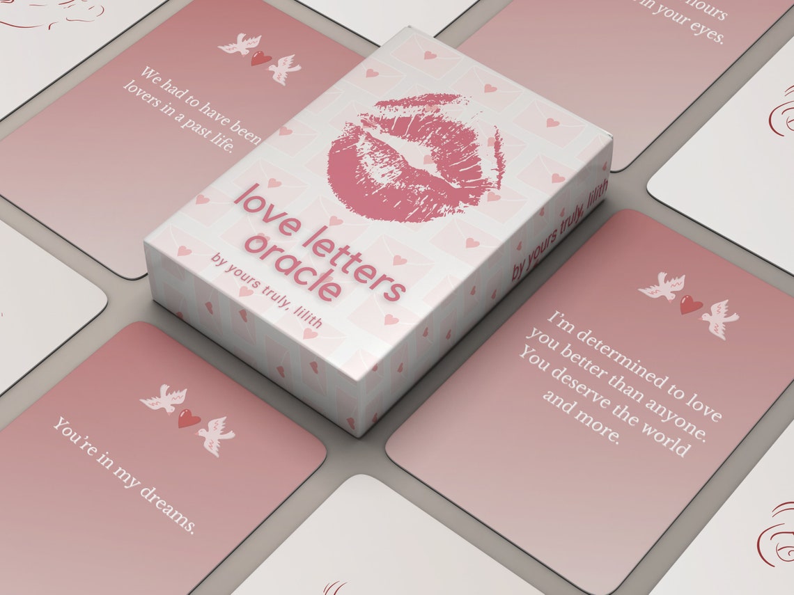 ROMANCE MESSAGES Digital Oracle Deck Tarot Gift Love Printable Cards ...