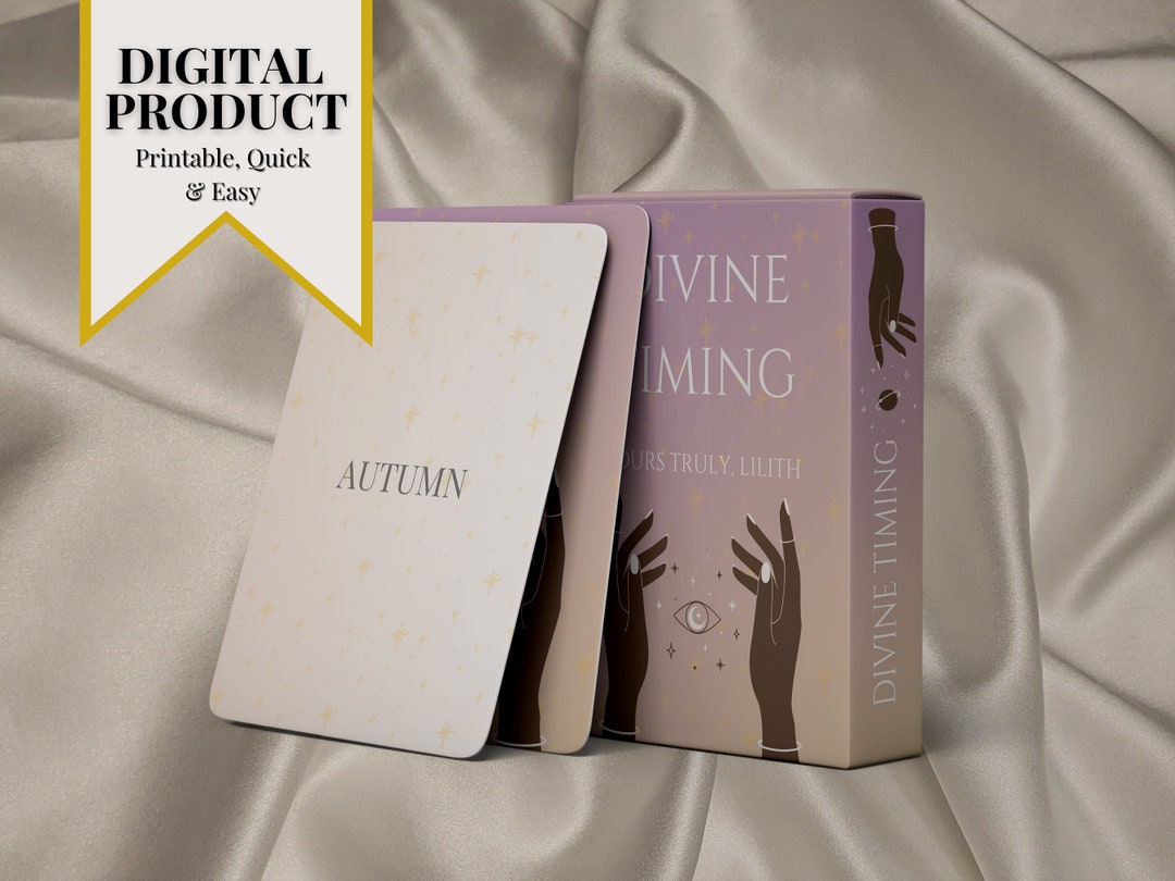 DIVINE TIMING Digital Oracle Deck - Tarot Gift Love Printable Oracle ...