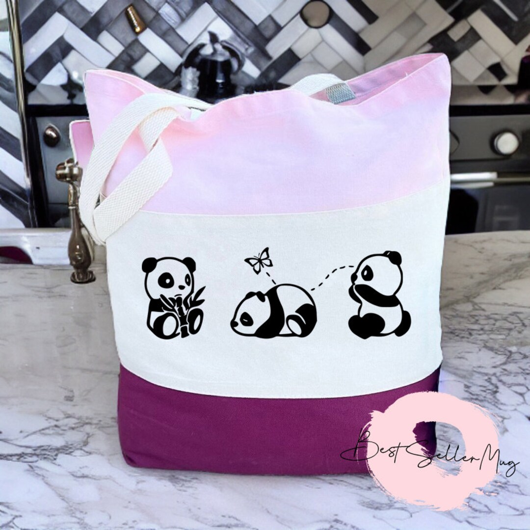 Panda Totes | Just a Girl Who Loves Pandas Bag | Funny Panda Tote ...