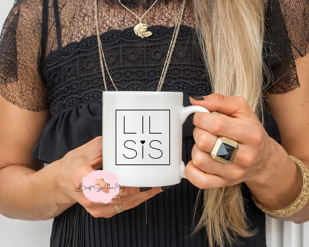Lil Sis Mug Best Little Sister Personalized T For Lil Sis 2023 Love Sister Big Sis Cup Lil