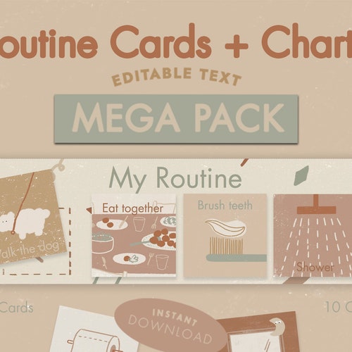 240 Editable Toddler Schedule Cards 10 Charts Montessori - Etsy