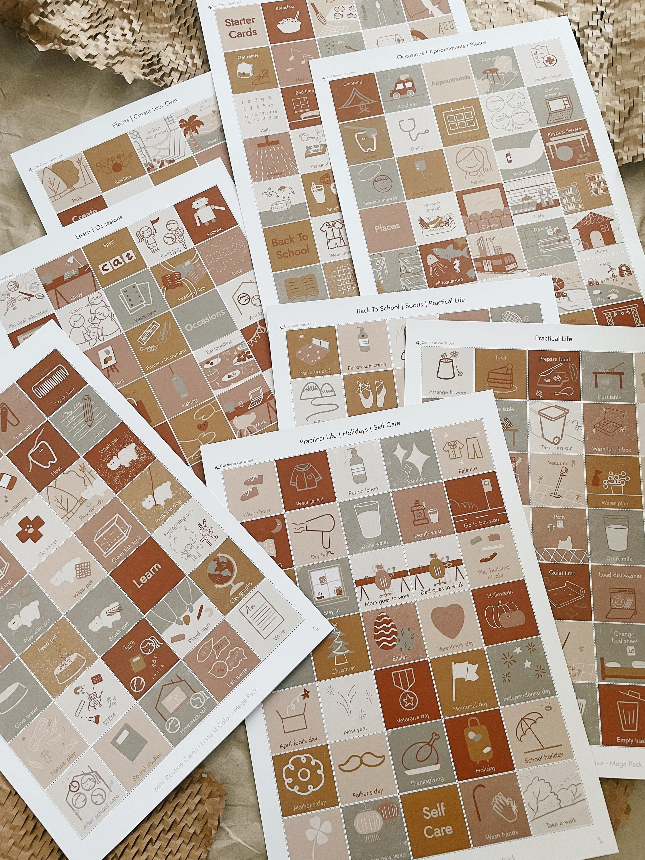 Boho Kids Routine Chart: 240 Visual Rhythm Cards (digital Download) - Etsy