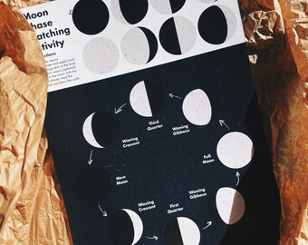 Phases of the Moon Printable Montessori Nomenclature - Etsy Canada