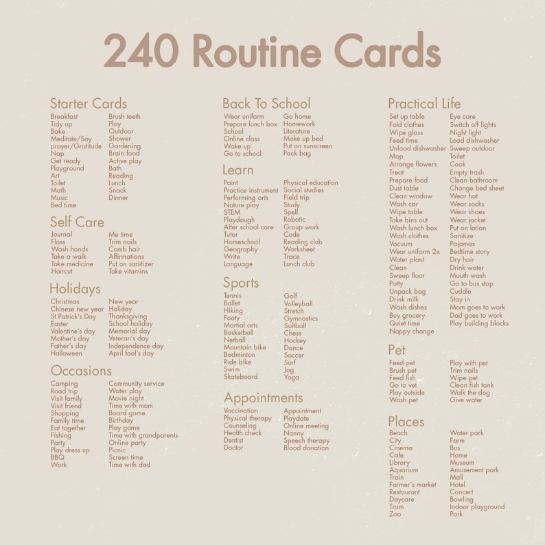 Editable Flip Chart Visual Schedule for Kids Canva Template ...