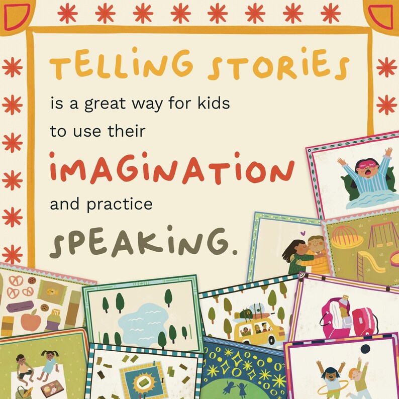 Tell Me a Story Cards: Sunny Adventure, Kids Storytelling (digital ...