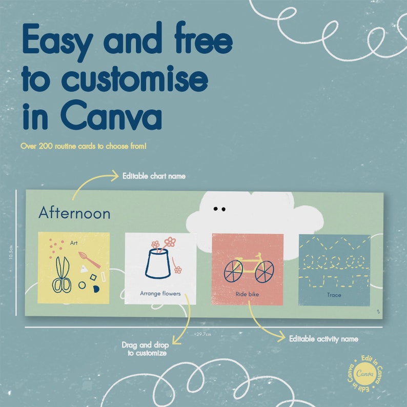 Canva Original Routine Chart Template 240 Custom Routine - Etsy