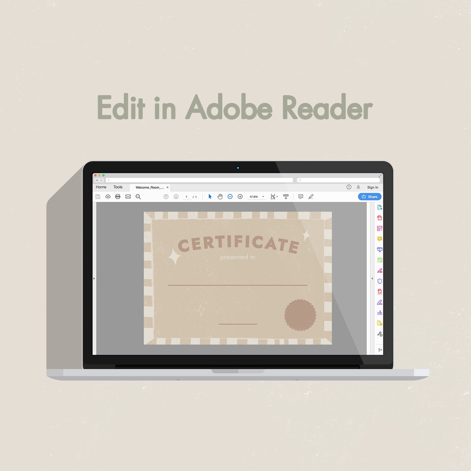 4 Editable Certificates Bundle Printable Boho Kids Certificate ...