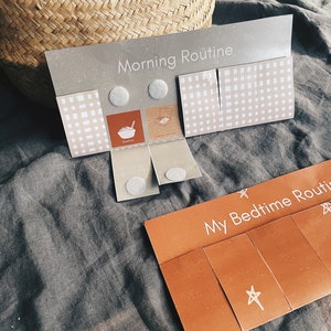 Editable Flip Chart Visual Schedule for Kids Canva Template ...