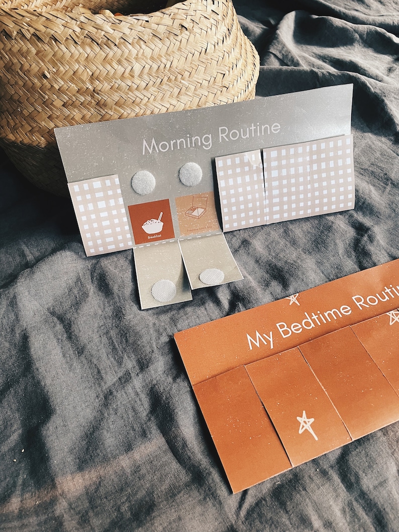 Editable Flip Chart Visual Schedule for Kids Canva Template ...