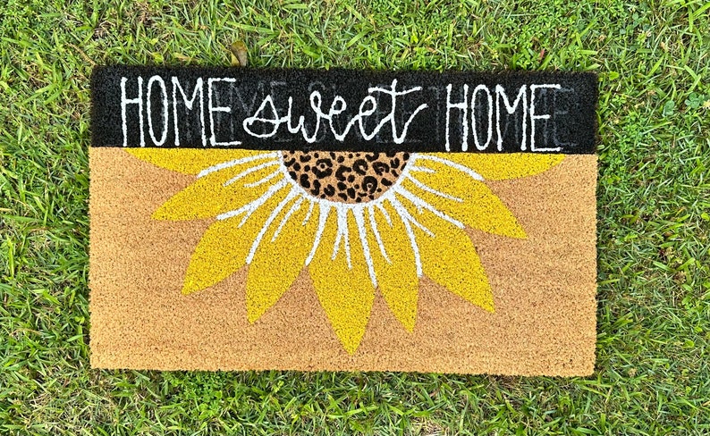 Sunflower Door Mat - Etsy