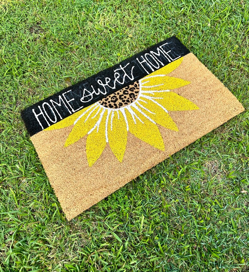 Sunflower Door Mat - Etsy