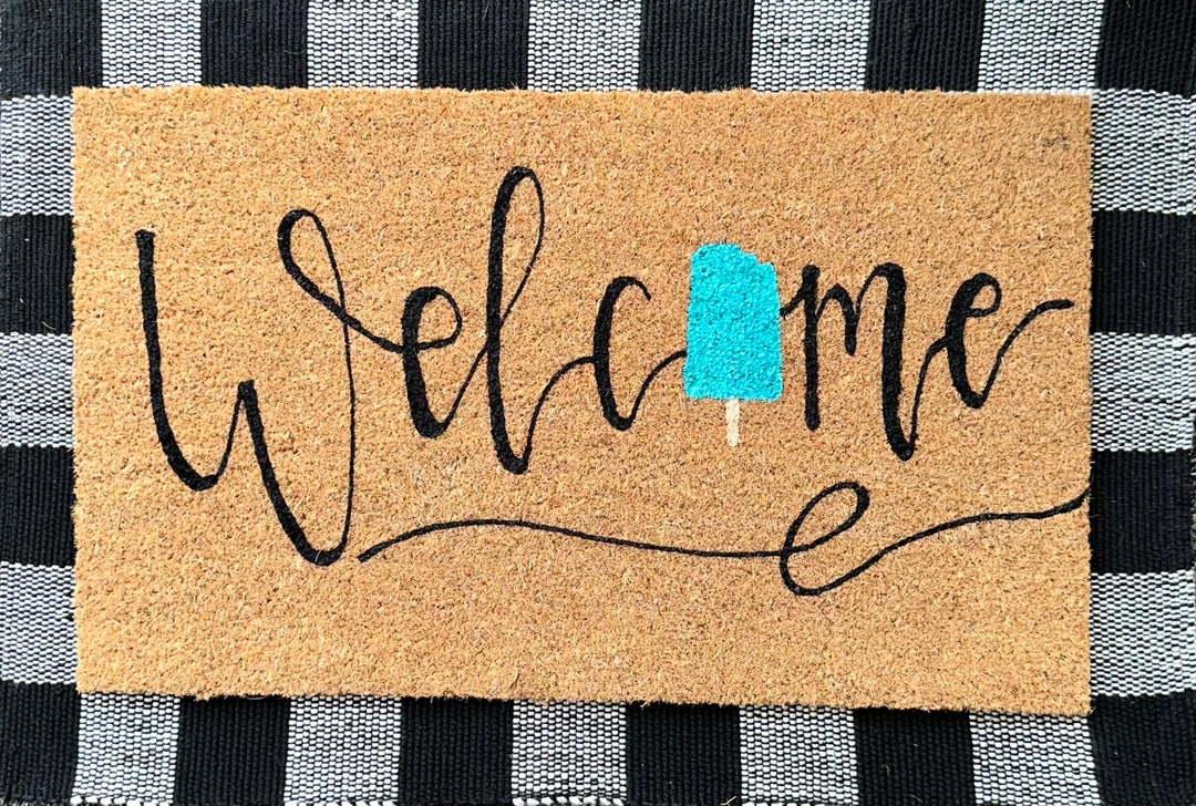 Popsicle Welcome Door Mat - Etsy