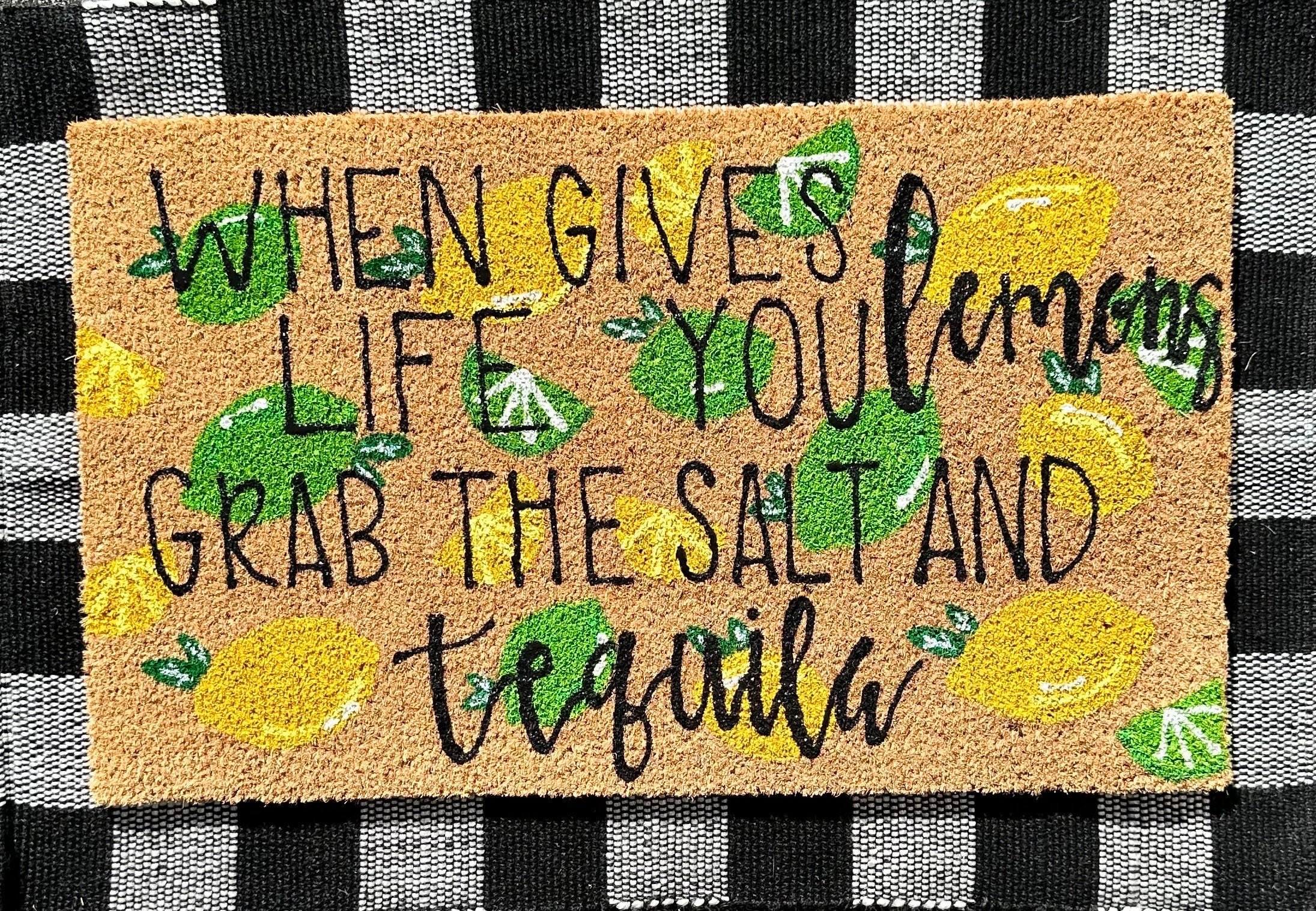 When Life Gives You Lemons Door Mat - Etsy