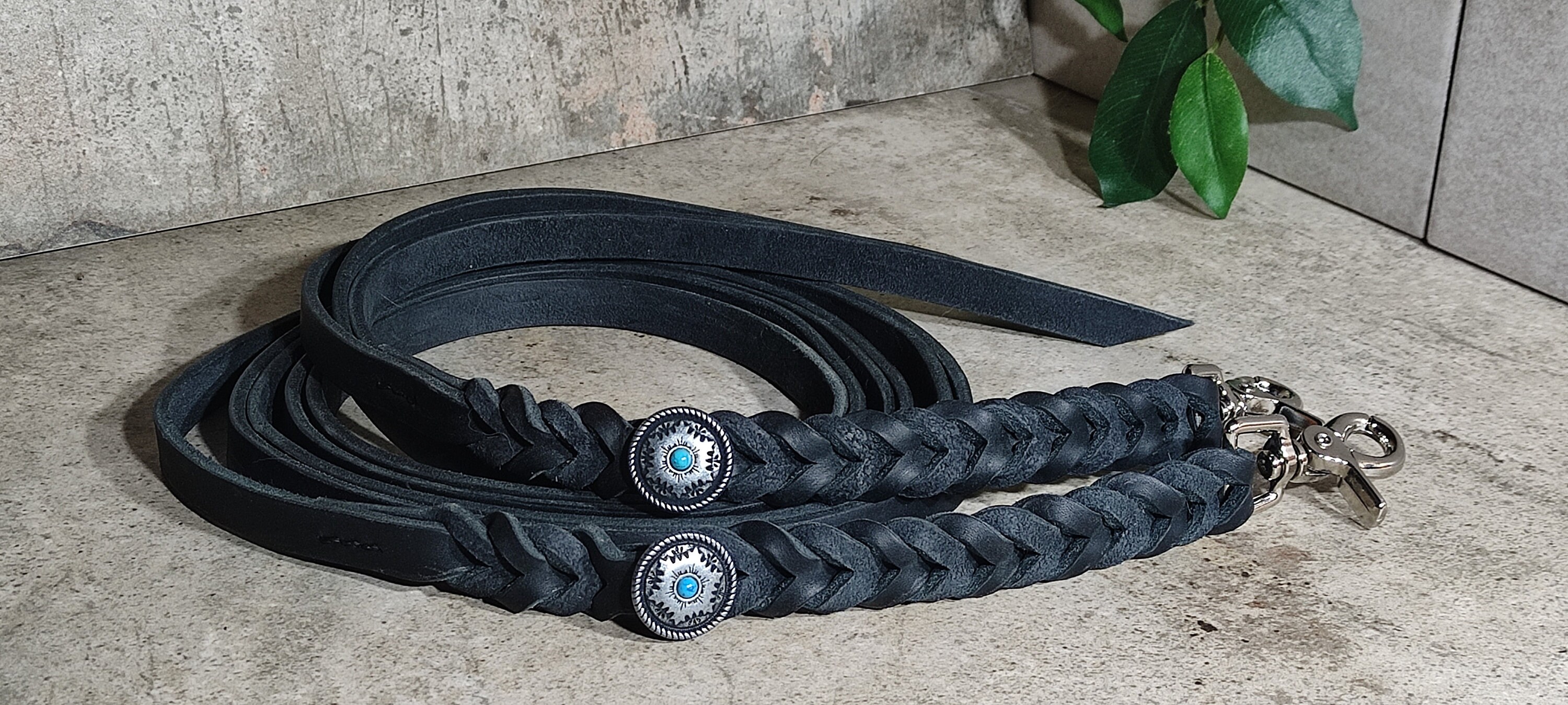 Handmade Leather Reins Open Reins With Conchos and Braiding BUY NOW - Etsy