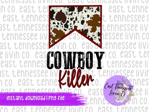 Cowboy Killer Red & Cowhide PNG Download - Etsy