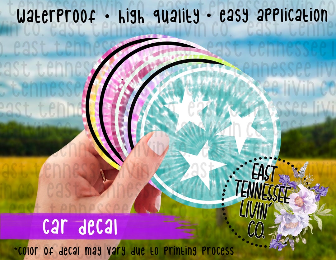 3.5” Tie Dye Tristar Decals - Etsy