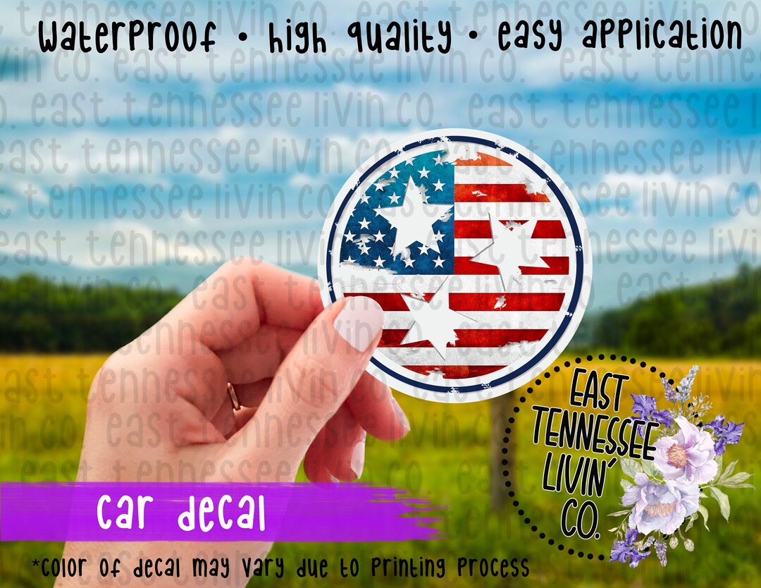 3.5” American Flag Tristar Decal - Etsy