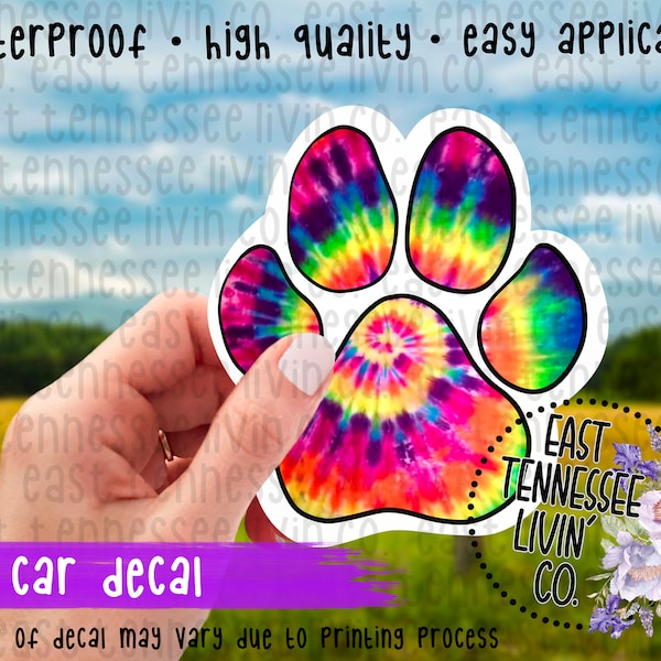 Paw Print Decal - Etsy